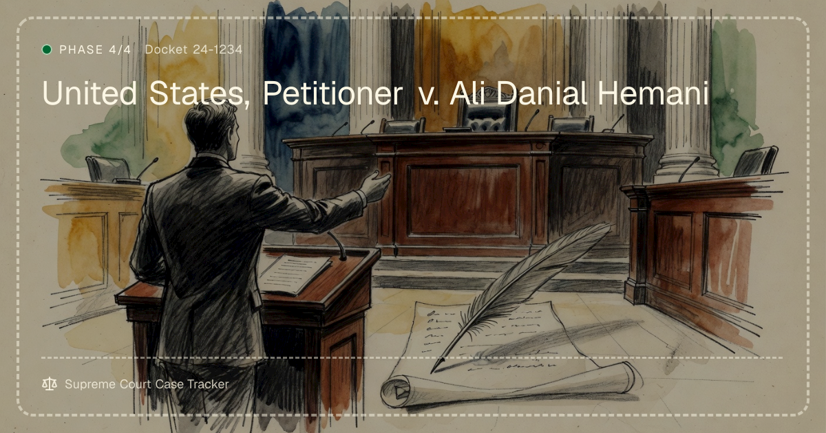 United States, Petitioner v. Ali Danial Hemani (2026) - 24-1234 ...